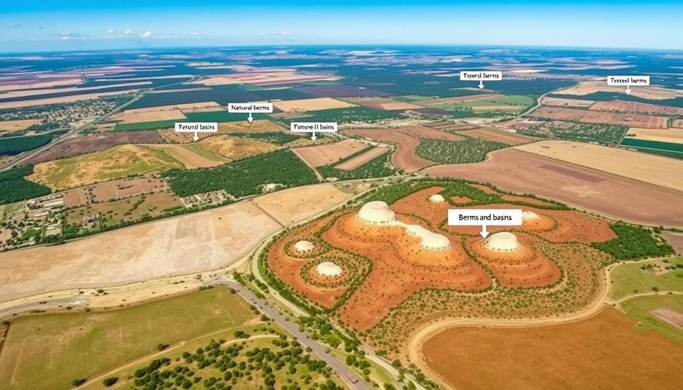 Constructing Berms and Basins for Water Retention